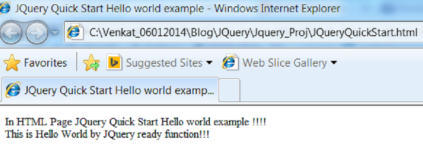 Jquery Quick Start Dev Java Source